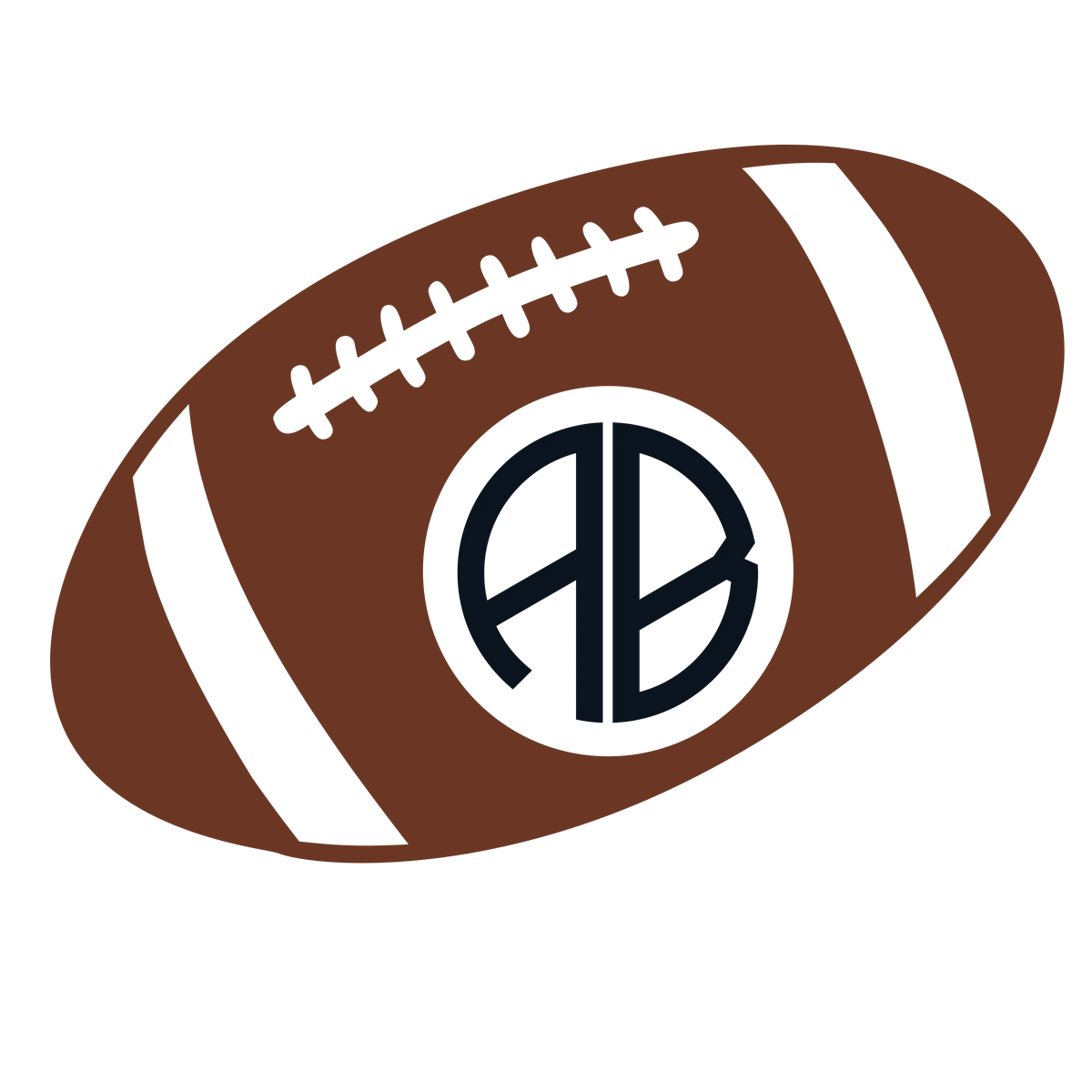 Monogram Football Football Sports Ready To Press Dtf Transfers
