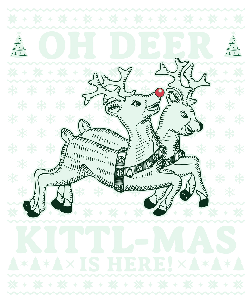 Oh Deer Ugly Christmas Sweater Christmas Holidays Ready To Press Dtf T