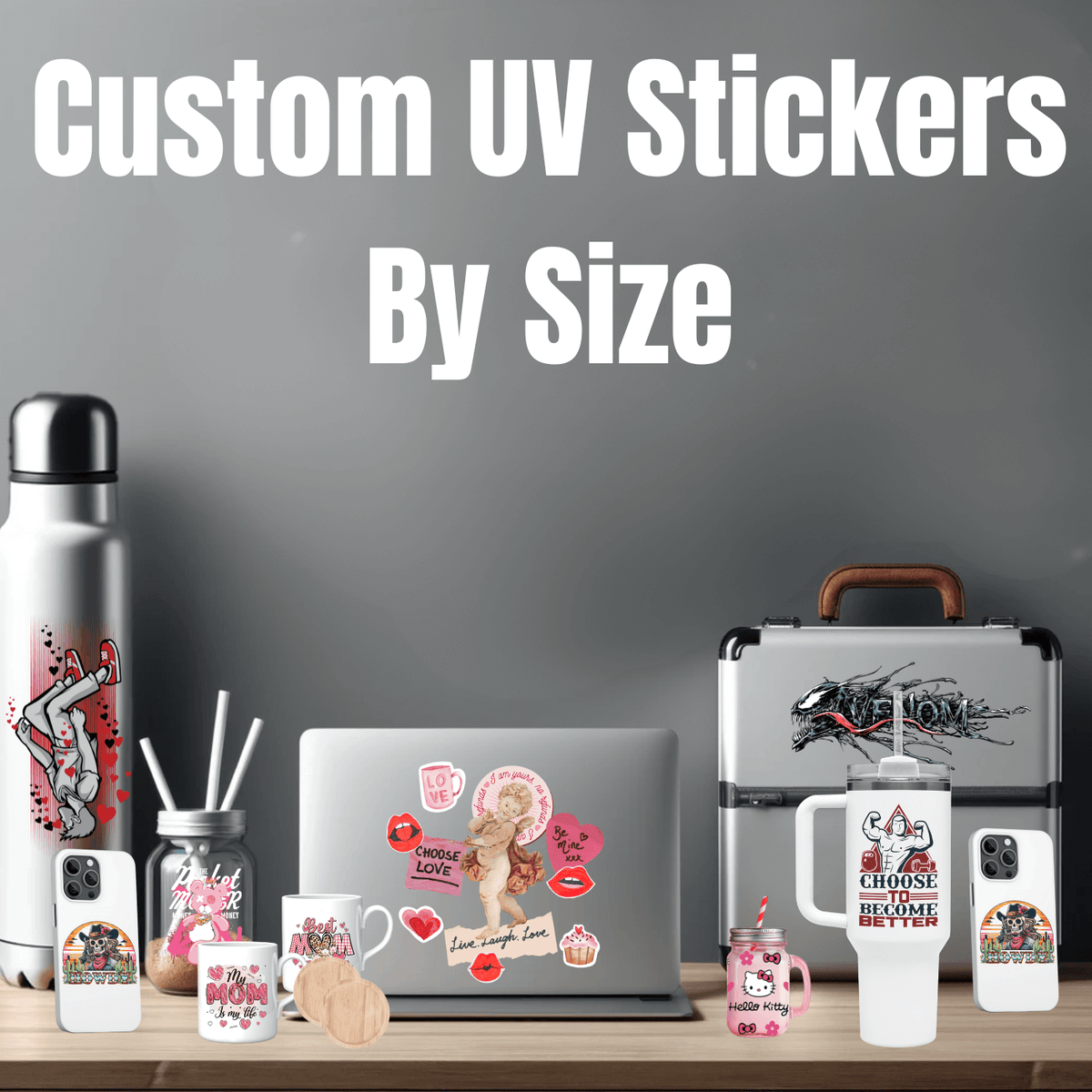 UV DTF 3D PermaStickers Custom by Size - dtfintexas