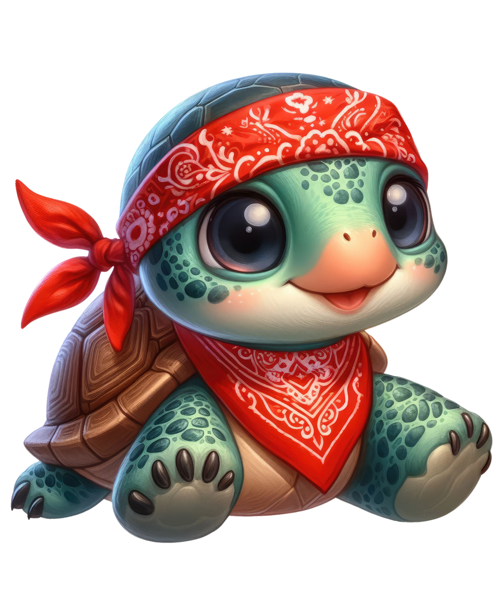 Adorable Turtle 4 Farm Animals Animals Ready To Press Dtf Transfers
