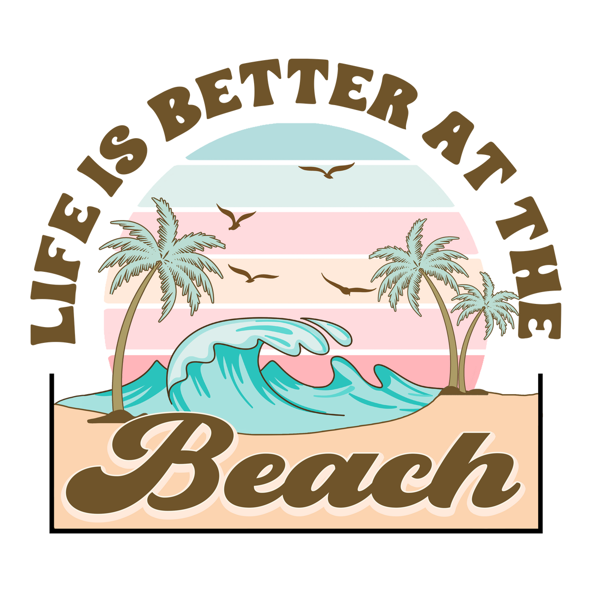 Beach (140) Beach Outdoors Ready To Press Dtf Transfers