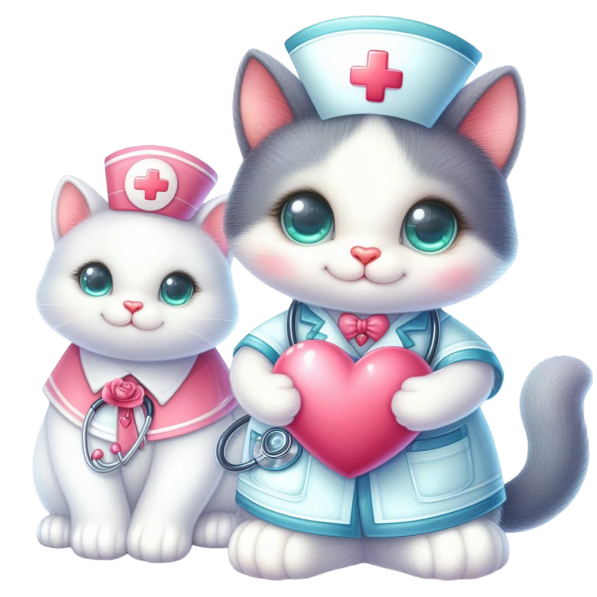 Cat Nurse (20) Cats Animals Ready To Press Dtf Transfers