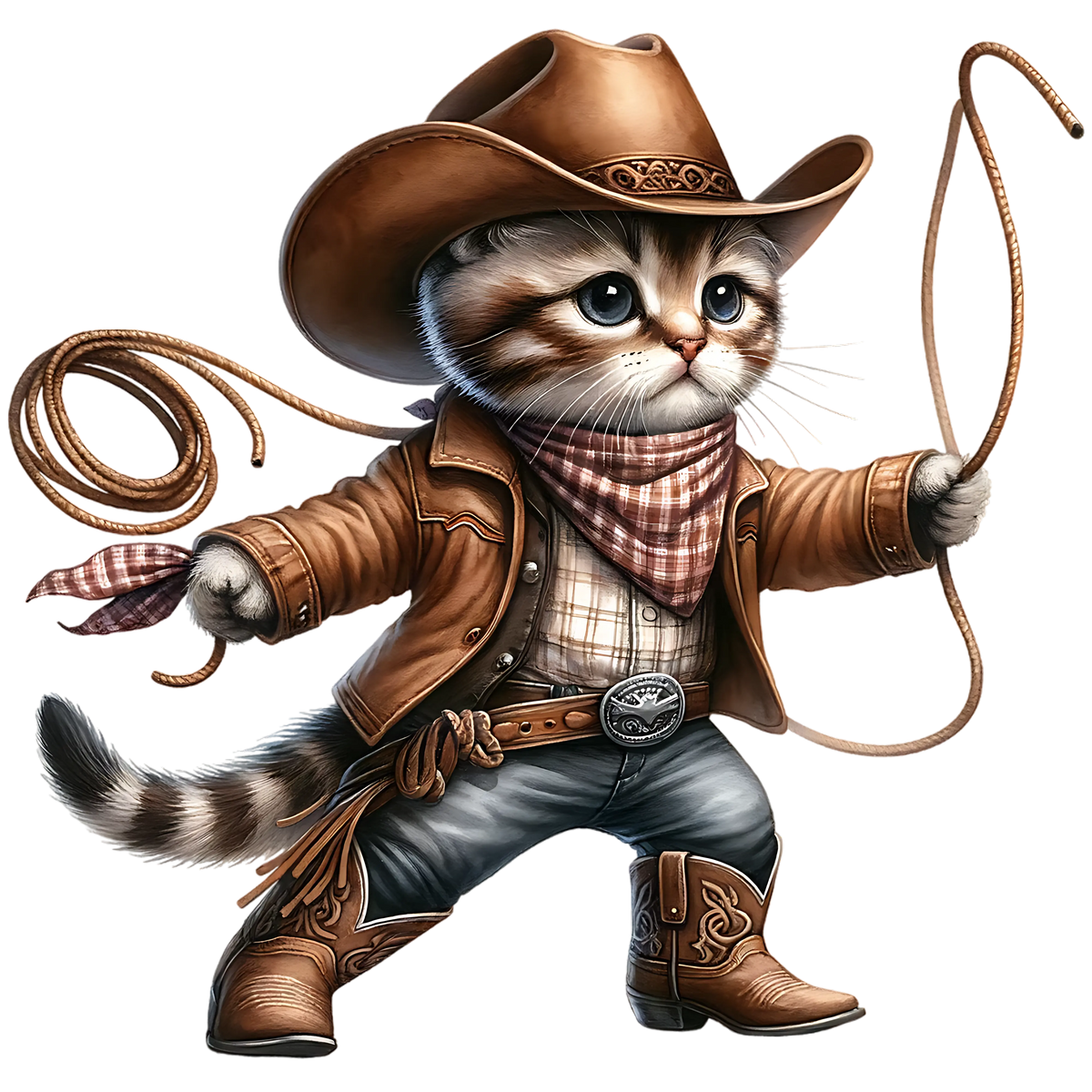 Cowboy Cat (16) Cats Animals Ready To Press Dtf Transfers