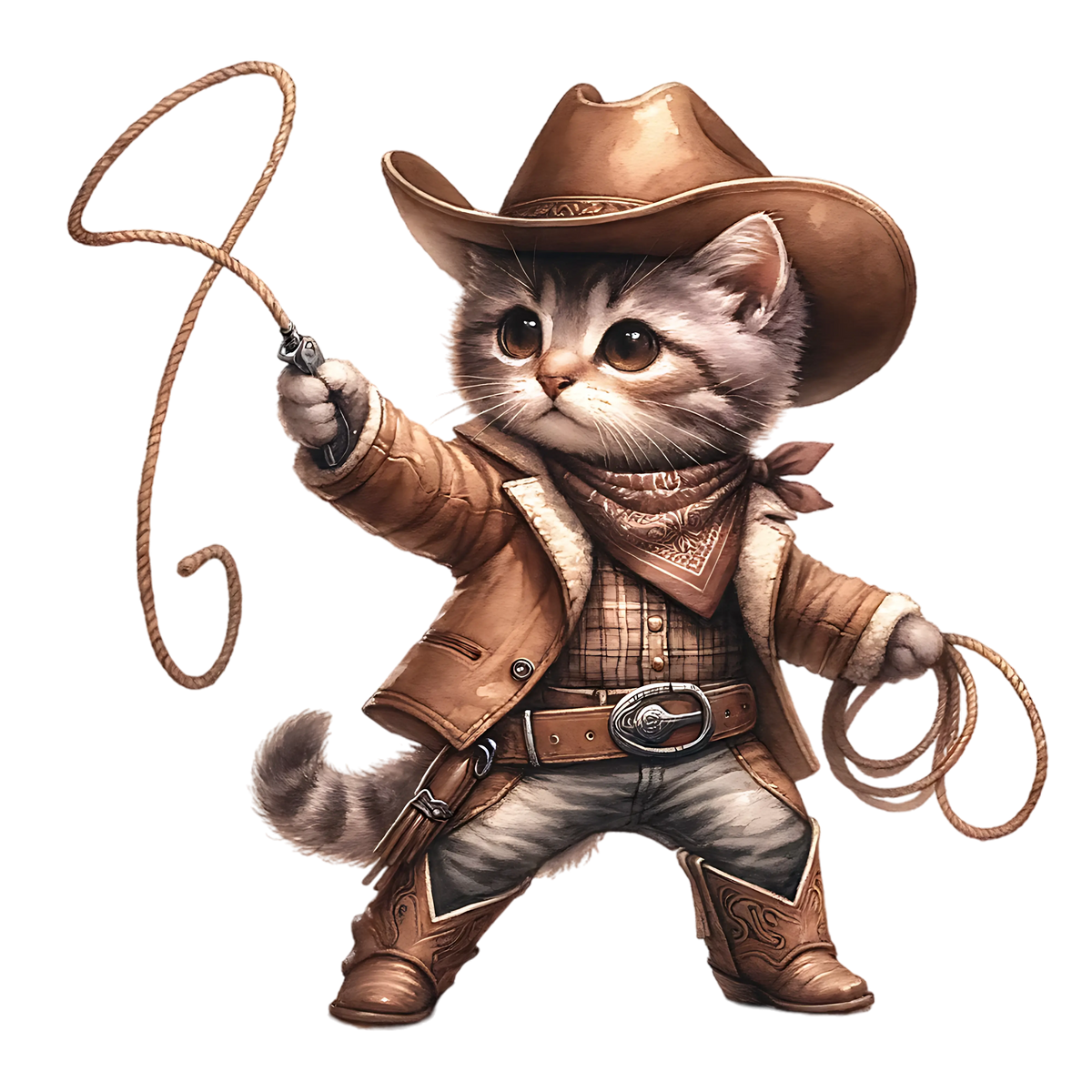 Cowboy Cat (17) Cats Animals Ready To Press Dtf Transfers
