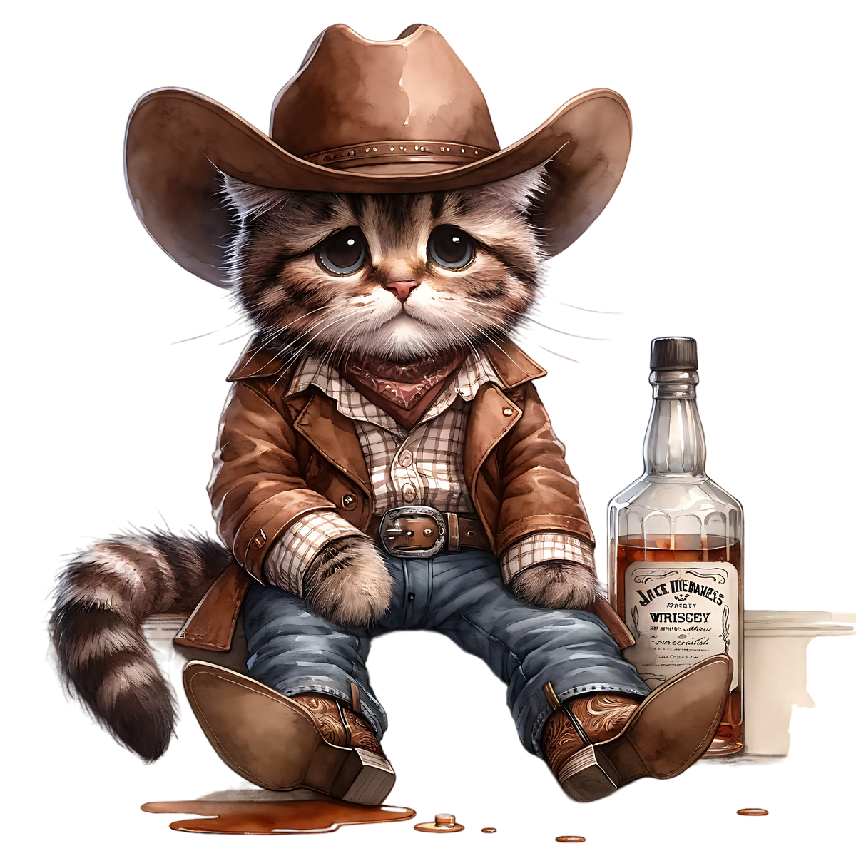 Cowboy Cat (19) Cats Animals Ready To Press Dtf Transfers