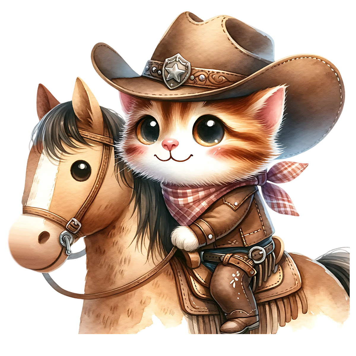 Cowboy Cat (8) Cats Animals Ready To Press Dtf Transfers