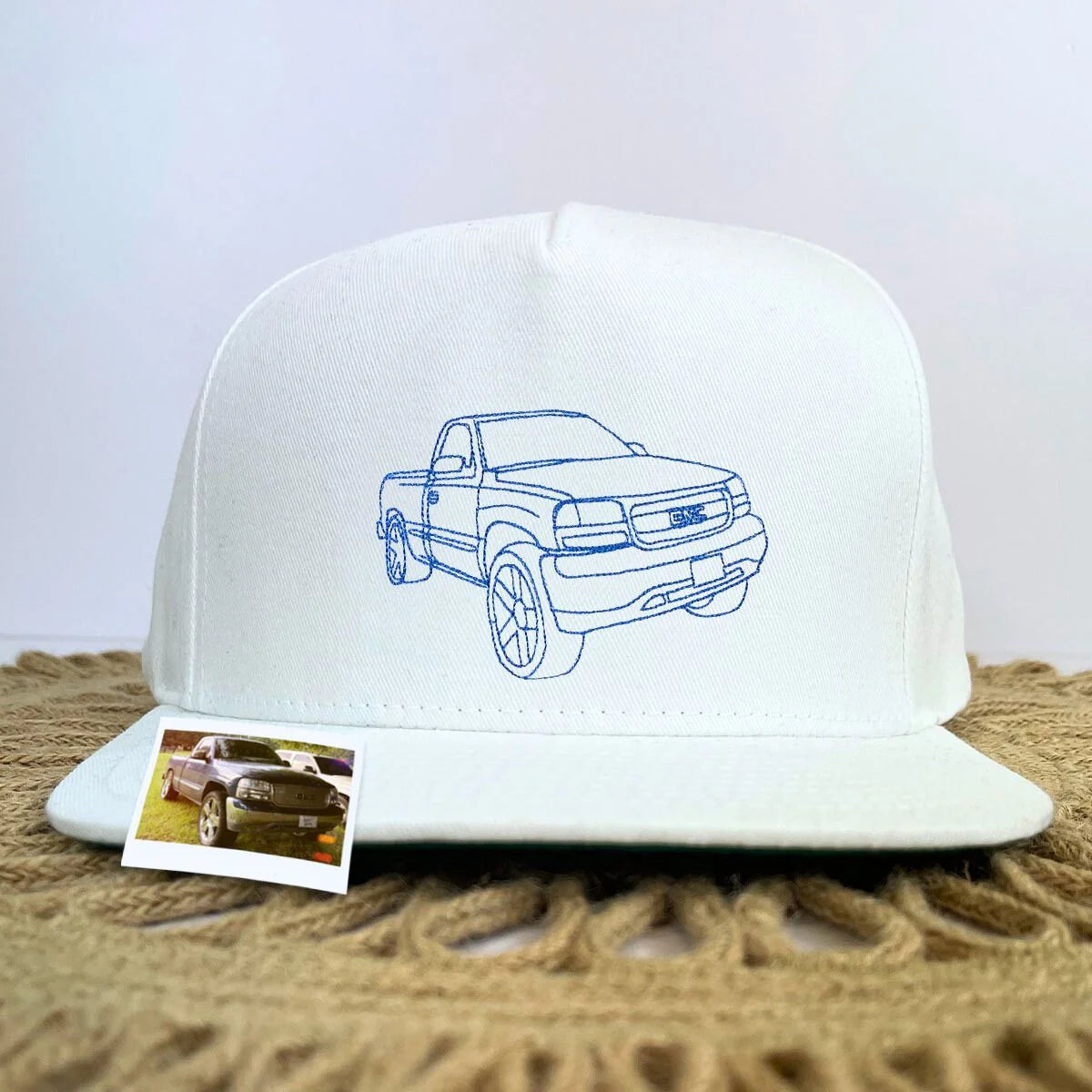 Personalized Car Hat with Custom Embroidered Photo - Unique Car Guy Gi