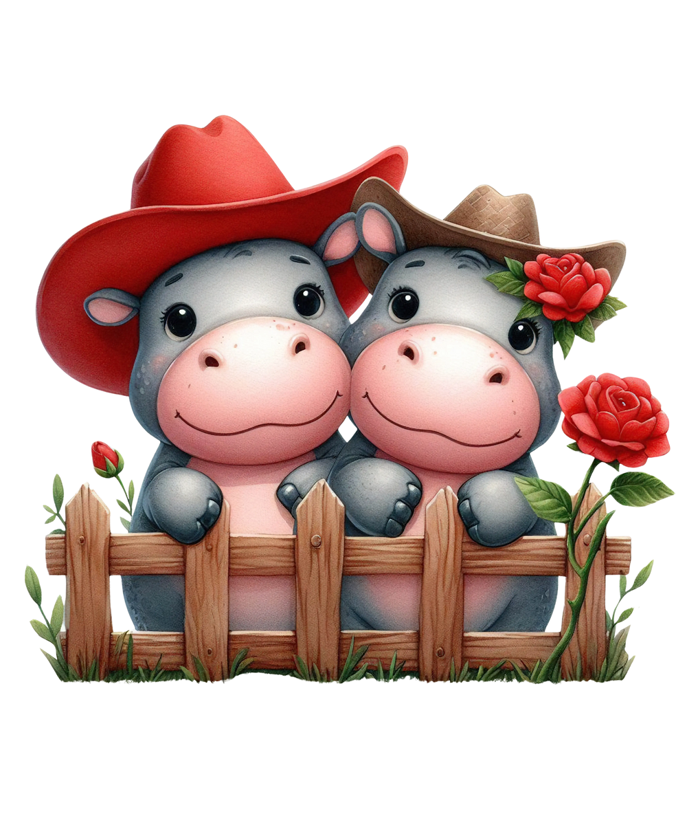 Farm Animals Couple (4) Farm Animals Animals Ready To Press Dtf Transf