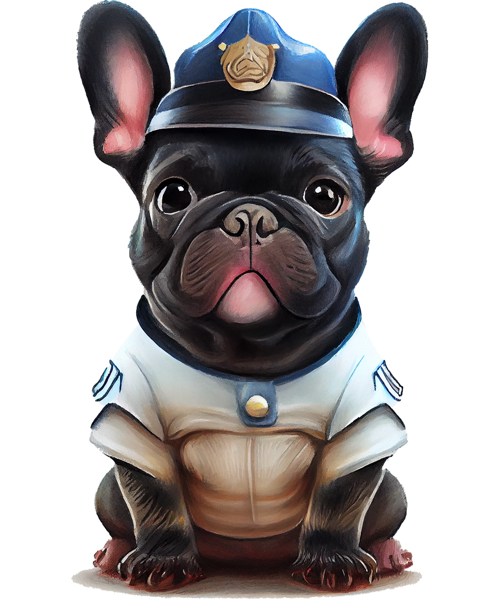French Bulldog Puppy police 1 Police Military & First Responders Ready