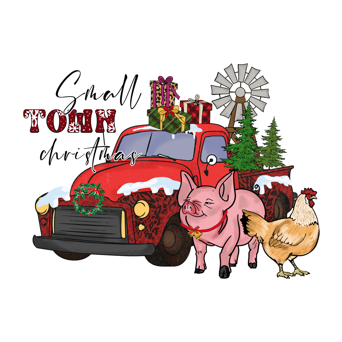 Merry Christmas Farm Animal (9) Farm Animals Animals Ready To Press Dt