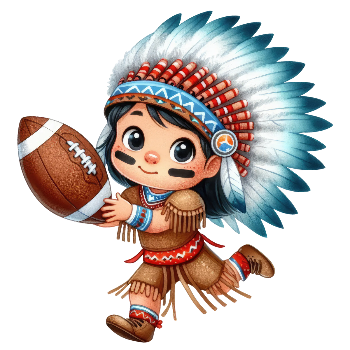Native American Football Sports Ready To Press Dtf Transfers