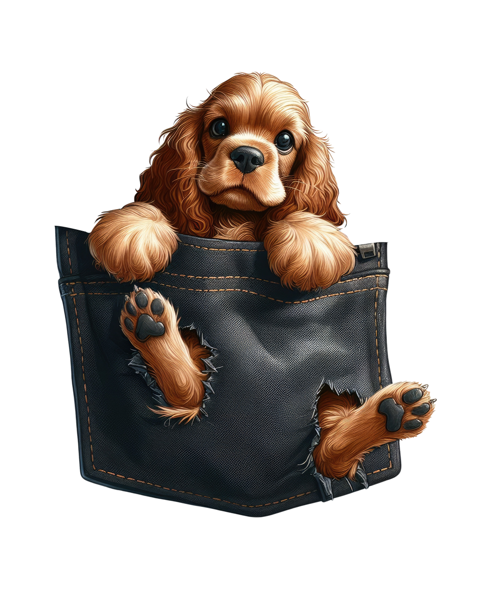 Pocket Dog (21) Dogs Animals Ready To Press Dtf Transfers