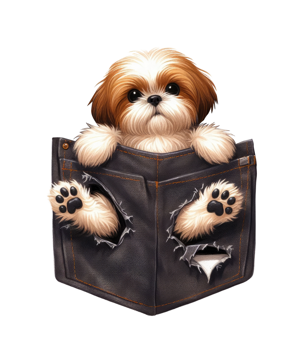 Pocket Dog (25) Dogs Animals Ready To Press Dtf Transfers
