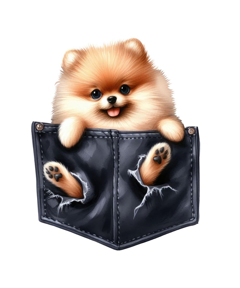 Pocket Dog (26) Dogs Animals Ready To Press Dtf Transfers
