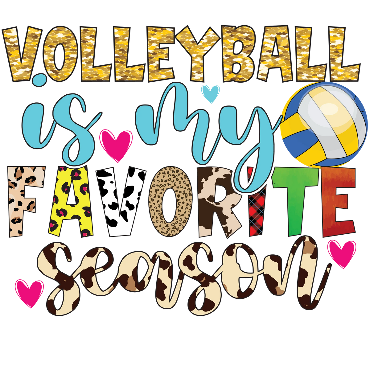 Volleyball (232) Volleyball Sports Ready To Press Dtf Transfers