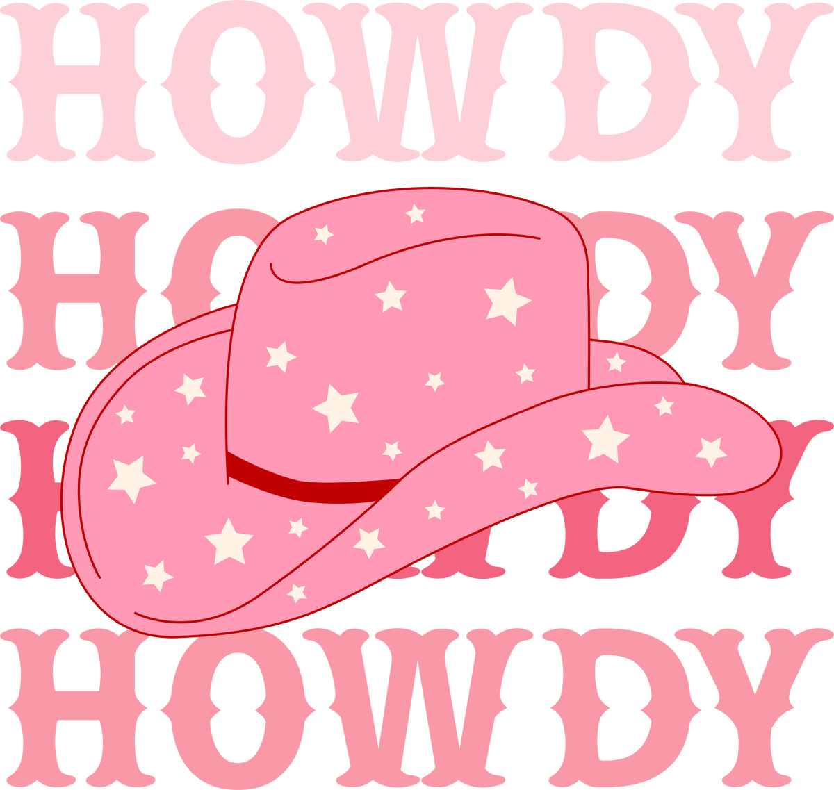 howdy cowboy star hat Horses Animals Ready To Press Dtf Transfers