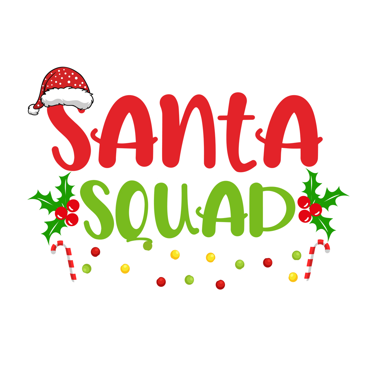 Santa Squad-01 Christmas Holiday Ready To Press Dtf Transfers